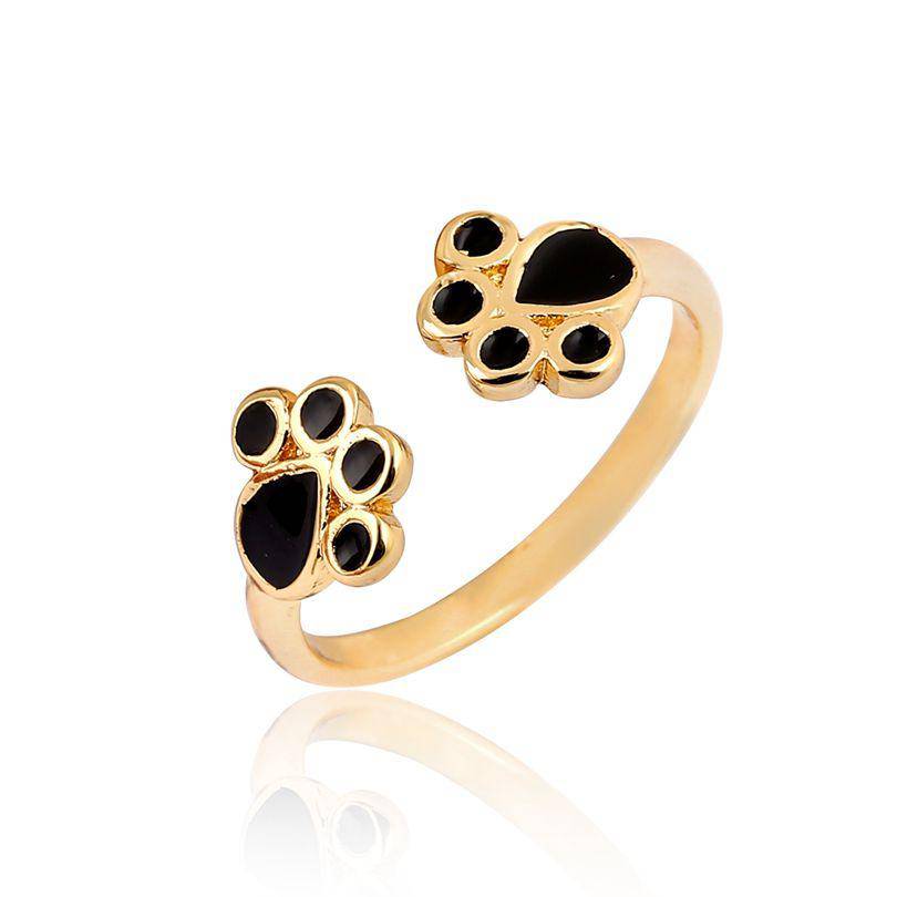 Gold Paw Wrap Ring | IndigoPetco.com