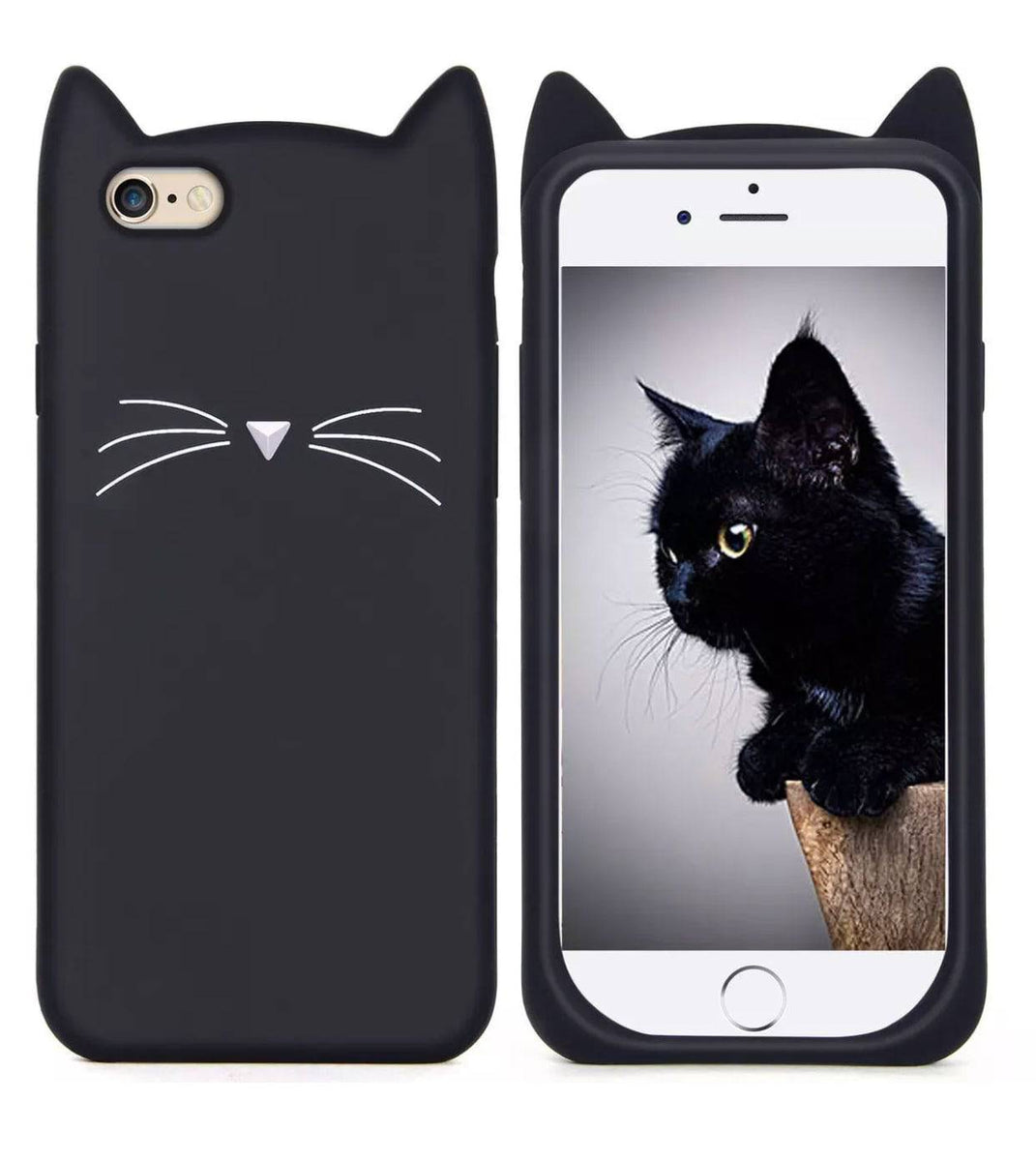 Black "I'm a Cat" iPhone Case & Rose Gold Paw Ring & Necklace Set ...